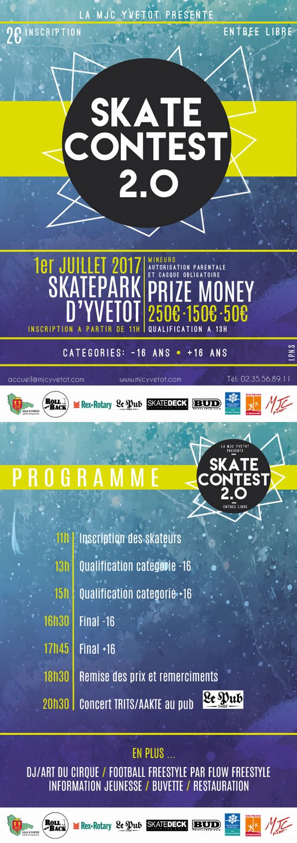 Skate Contest 2.0 Yvetot (76) samedi 1er juillet 2017 | BUD Skateshop blog
