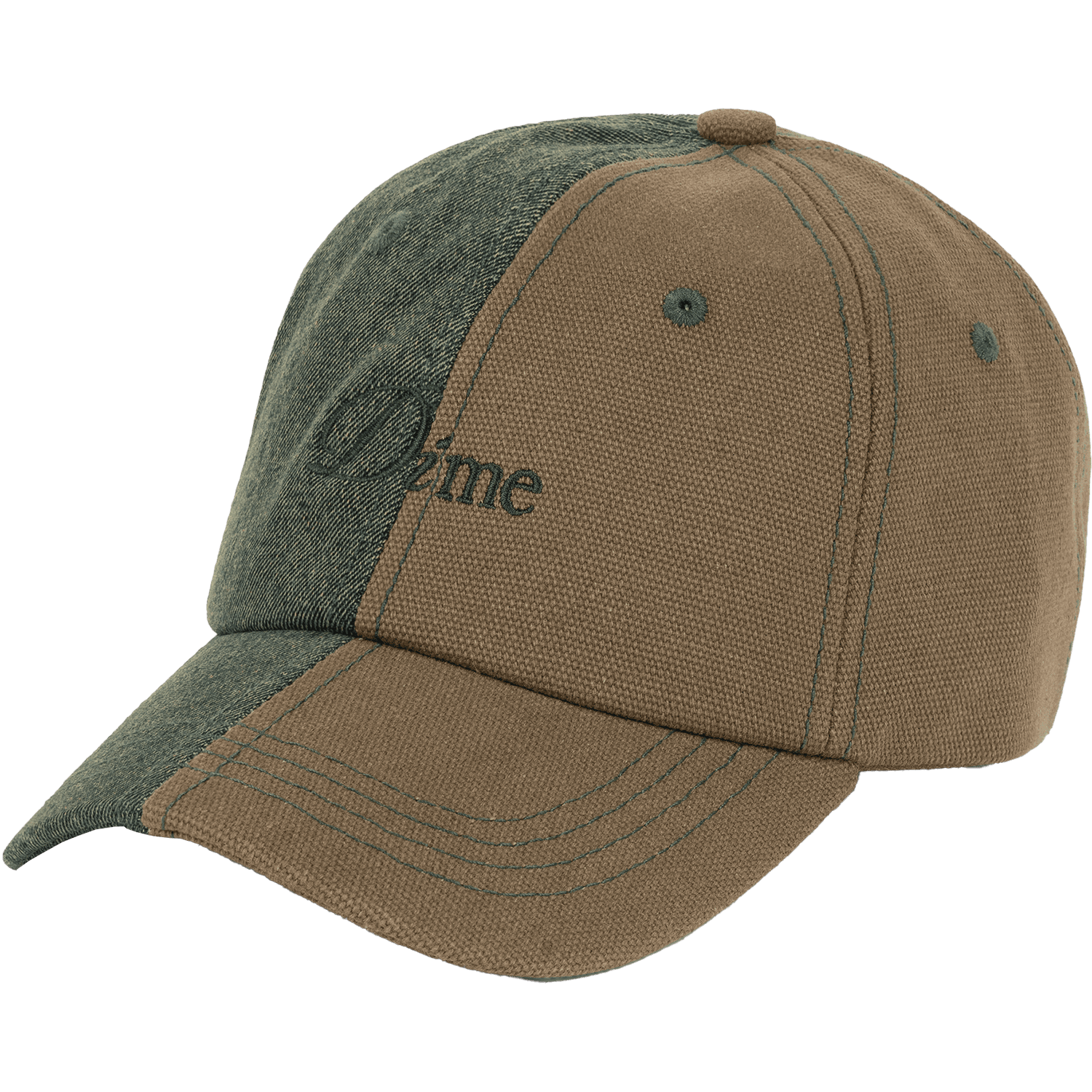 Shop dime cap 6 panel split low pro (walnut) online | BUD Skateshop